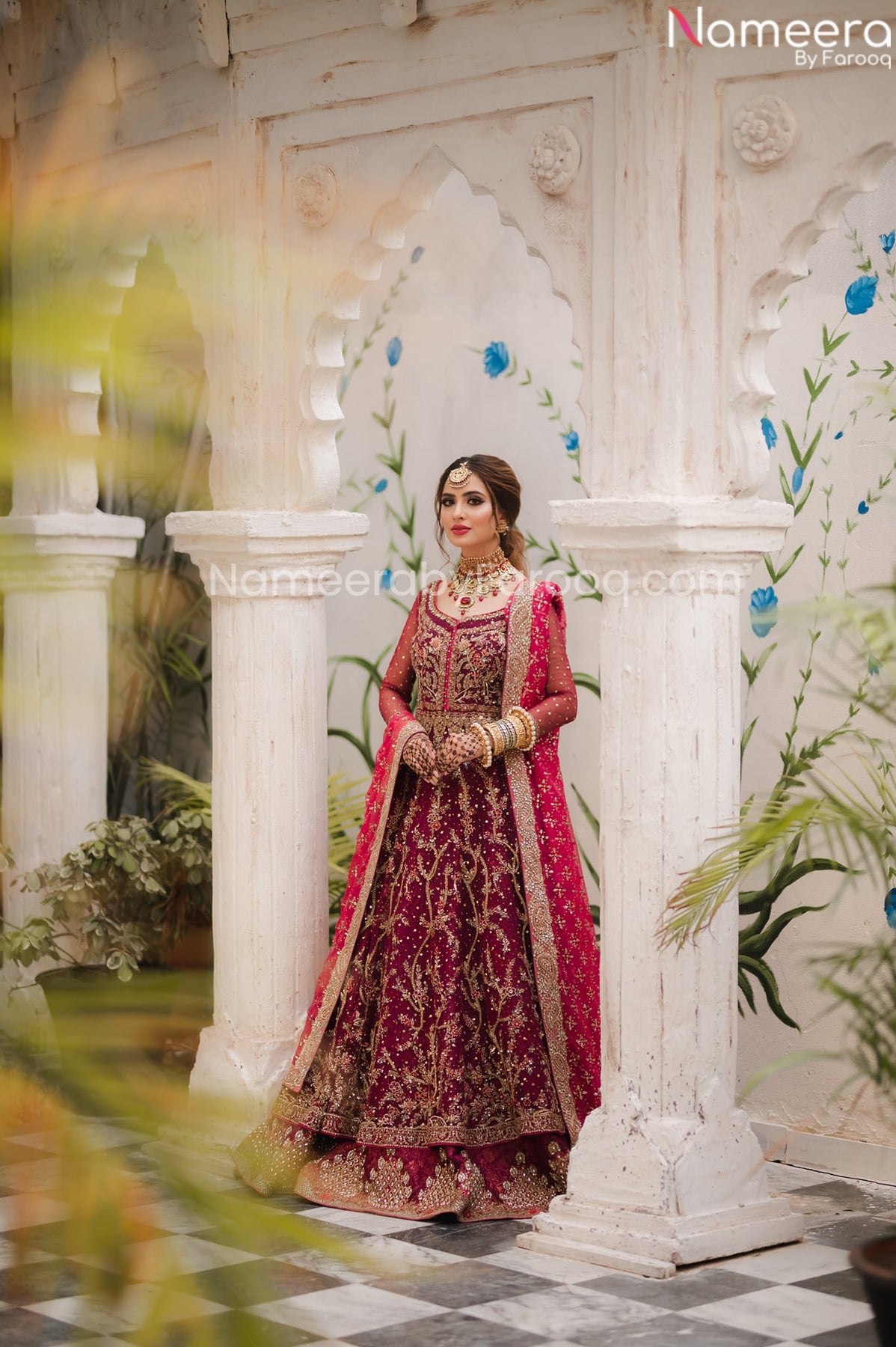 Pakistani Pink Lehenga for Bride in Designer Wear Online 2021 – Nameera ...