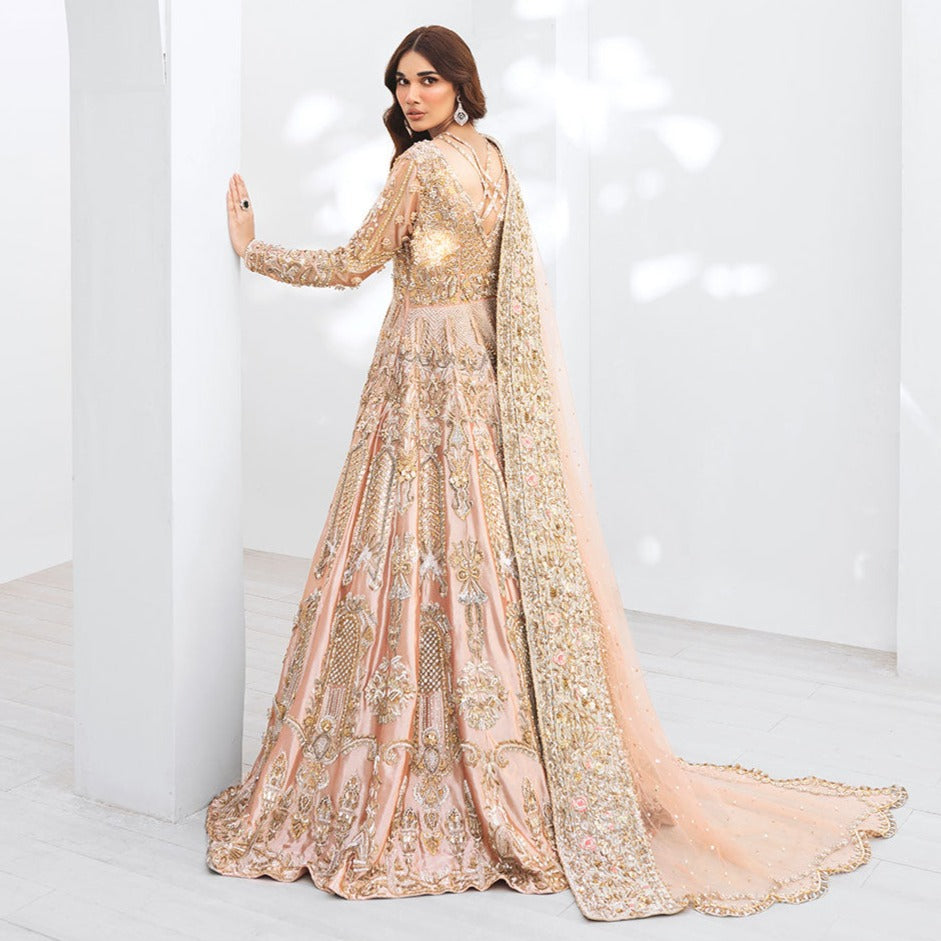 Heavy Rani Pink Lehenga Gown Pakistani Wedding Dresses – Nameera by Farooq