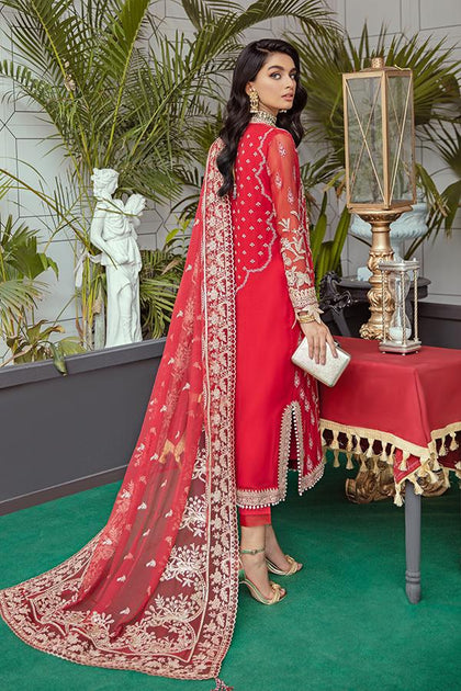 Elegant Pakistani Salwar Kameez In Red Color Online 2021 – Nameera by ...