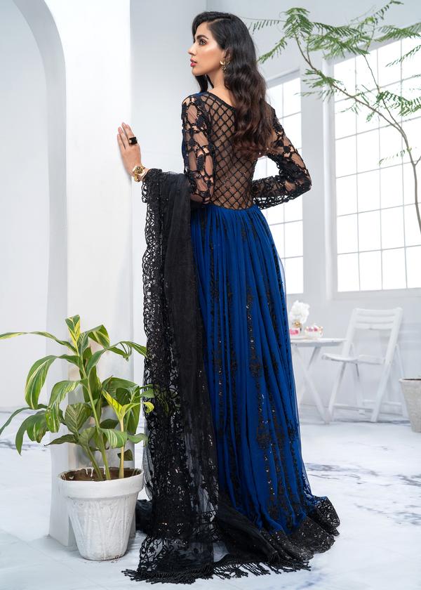 Buy Latest Back Tail Frock Chiffon Pakistani Party Dress – Nameera by ...