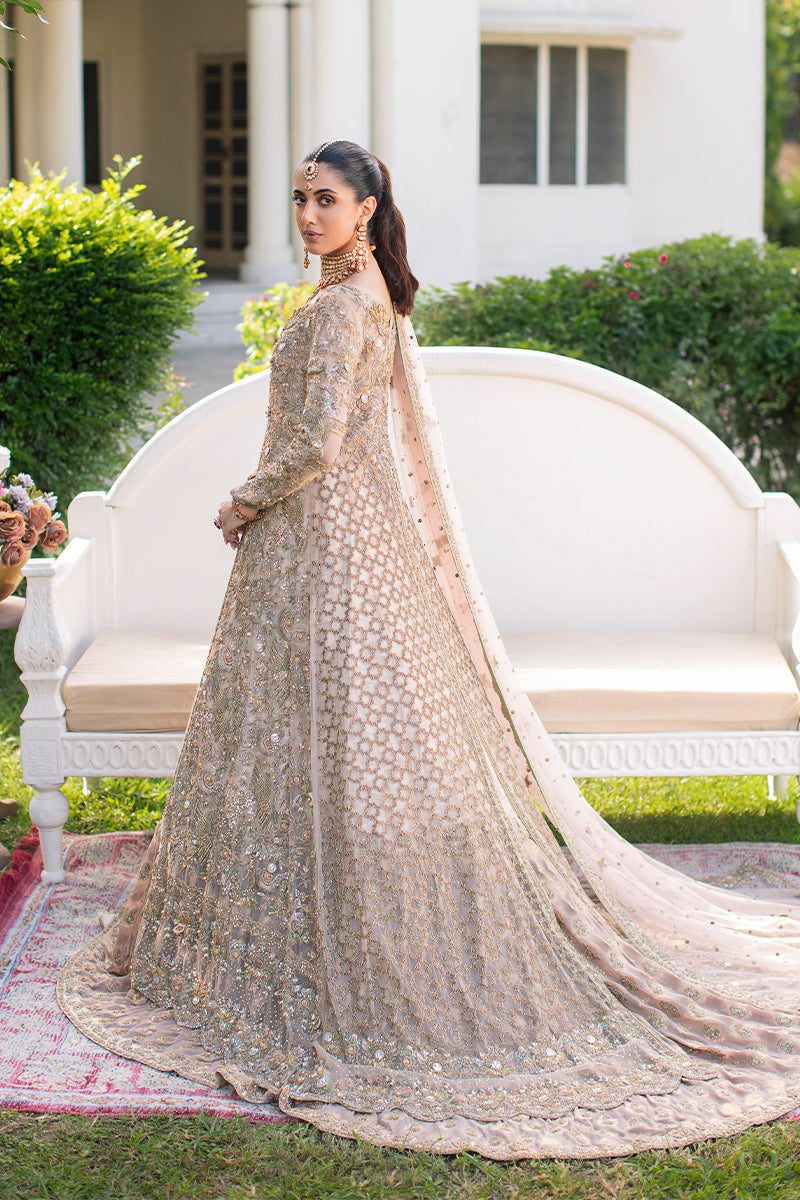 Buy Front Open Pink Pakistani Bridal Gown with Lehenga Dress – Nameera ...
