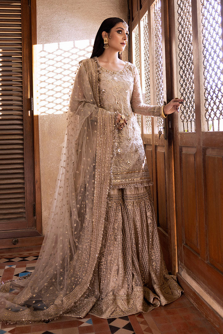 Royal Gharara Kameez Embroidered Pakistani Bridal Dress – Nameera by Farooq