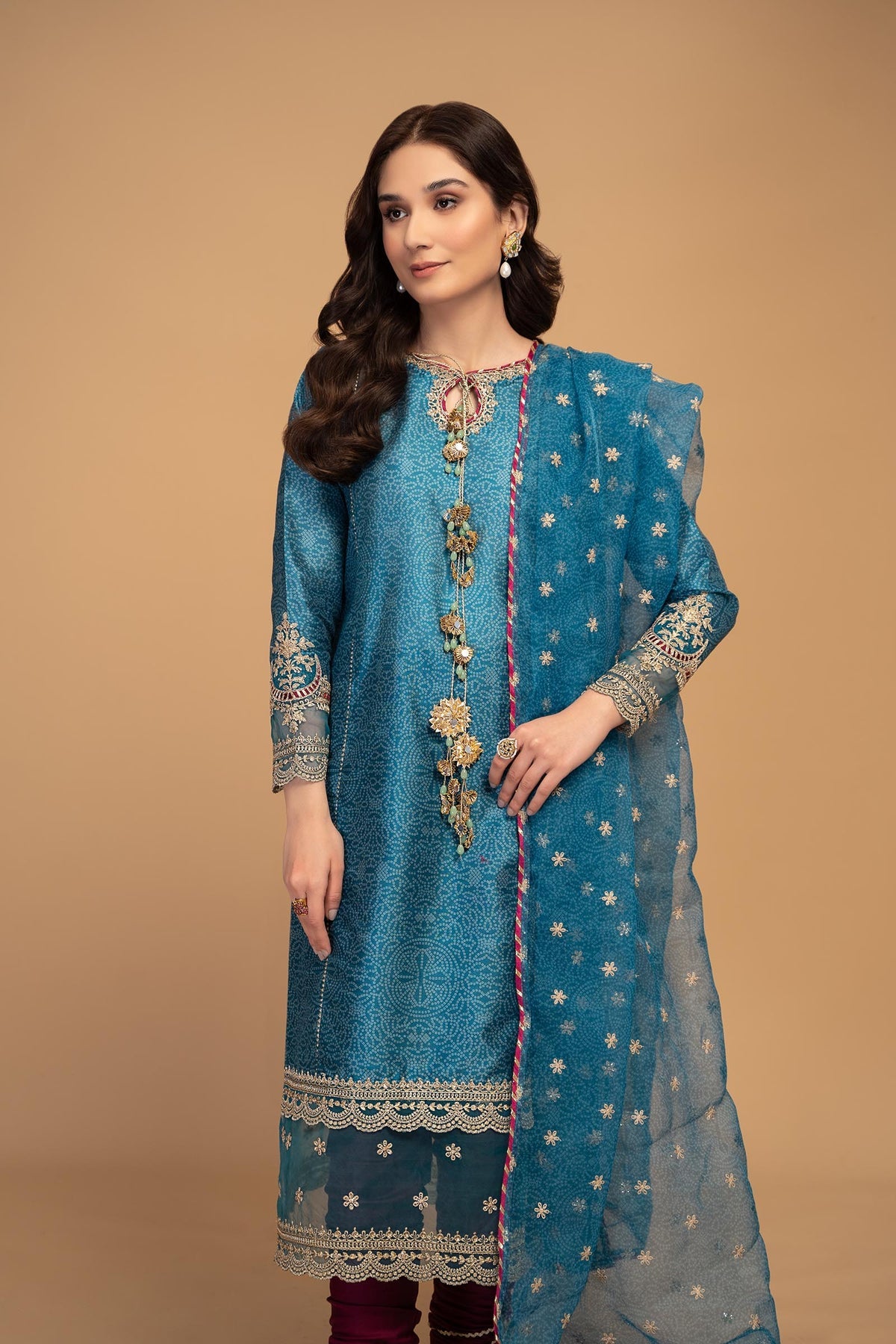 Maria B Sea Green Pakistani Kameez Salwar Suit – Nameera by Farooq