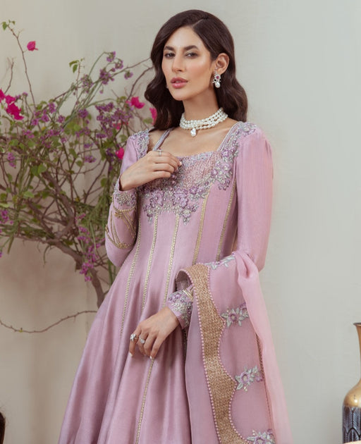 Buy Embellished Silk Pishwas Design Dress for Party Wear – Nameera by ...