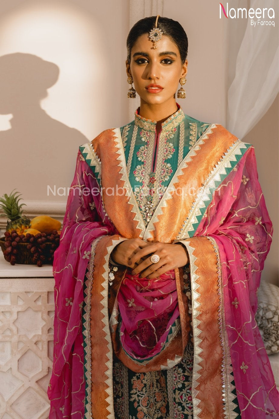 Buy Simple Gharara with Embroidered Shirt for Party Online – Nameera by ...