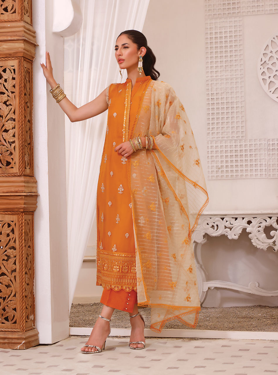 Sleeveless Salwar Kameez Dupatta Pakistani Eid Dress Online – Nameera ...
