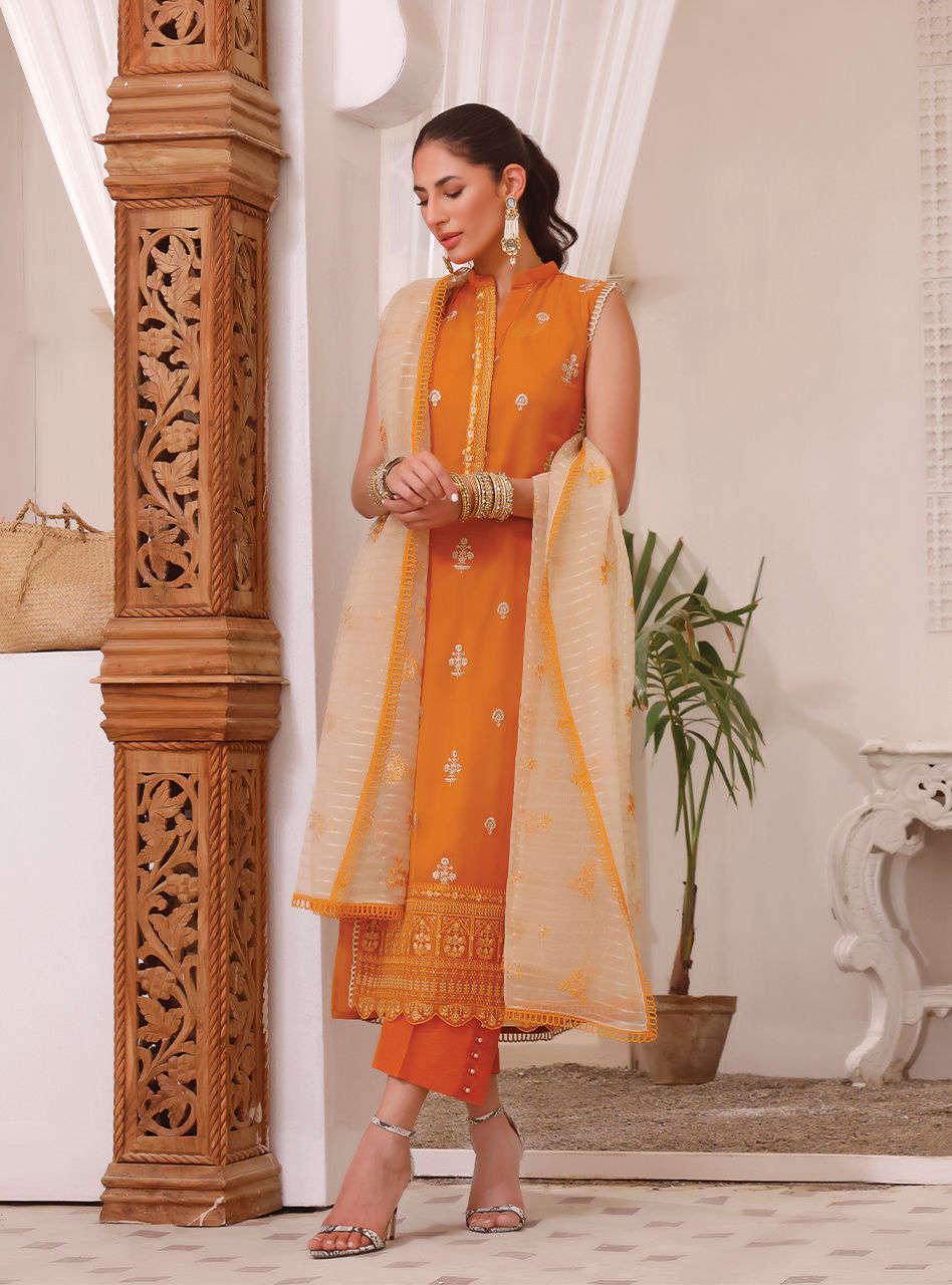 Sleeveless Salwar Kameez Dupatta Pakistani Eid Dress Online – Nameera ...