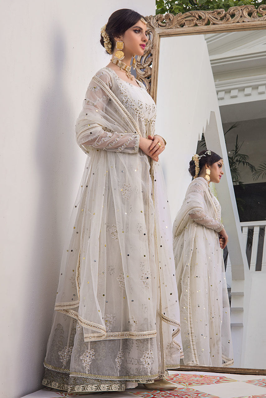 Royal Anarkali Pishwas Nikkah Dress Pakistani for Bride – Nameera by Farooq