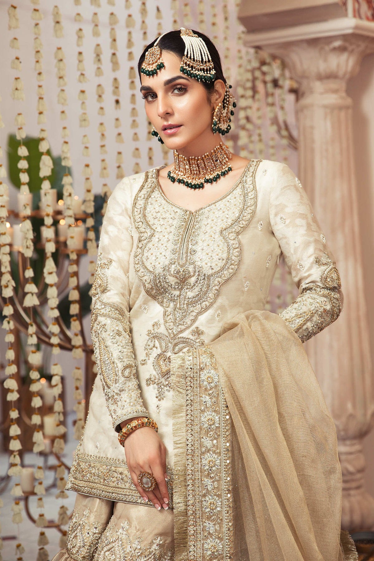 Traditional Gharara Pants with Kameez Dress for Bride Online – Nameera ...