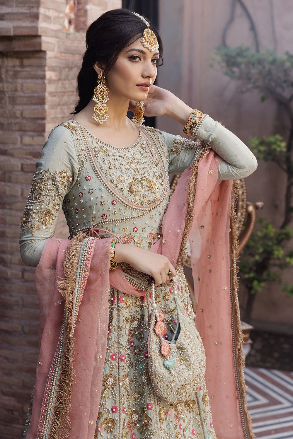 Traditional Kalidar Frock Pakistani Wedding Dresses – Nameera by Farooq