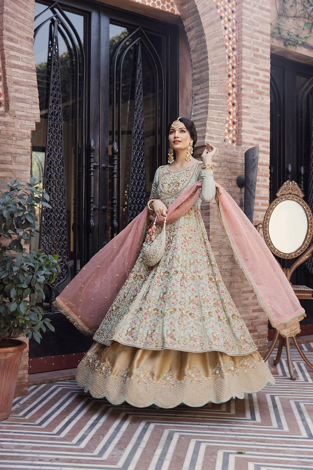Traditional Kalidar Frock Pakistani Wedding Dresses – Nameera by Farooq
