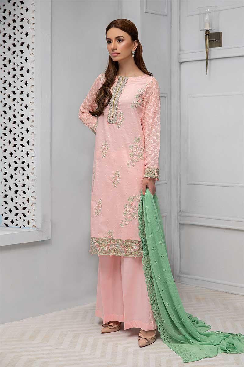 Traditional Eid Dresses Pakistani Threads Embroidered – Nameera by Farooq