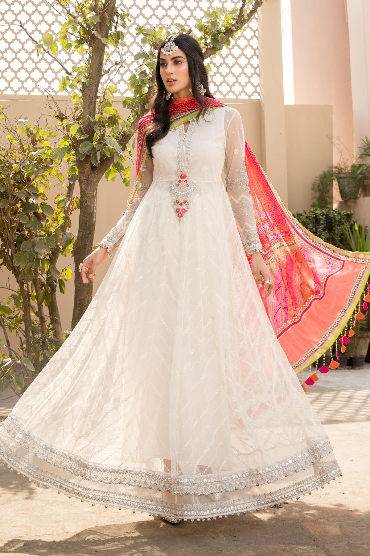 White Pishwas Pakistani Designer Attire for Eid Online 2021 – Nameera ...