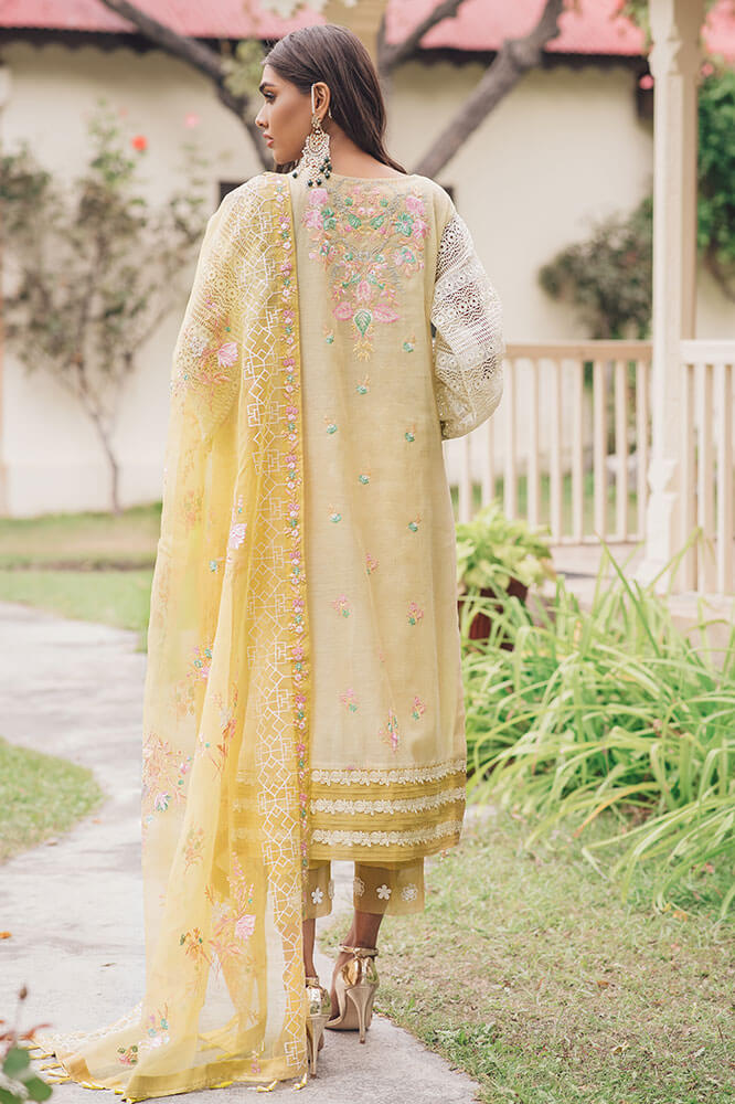 Masuri embroidered outfit in beige color casual wear – Nameera by Farooq