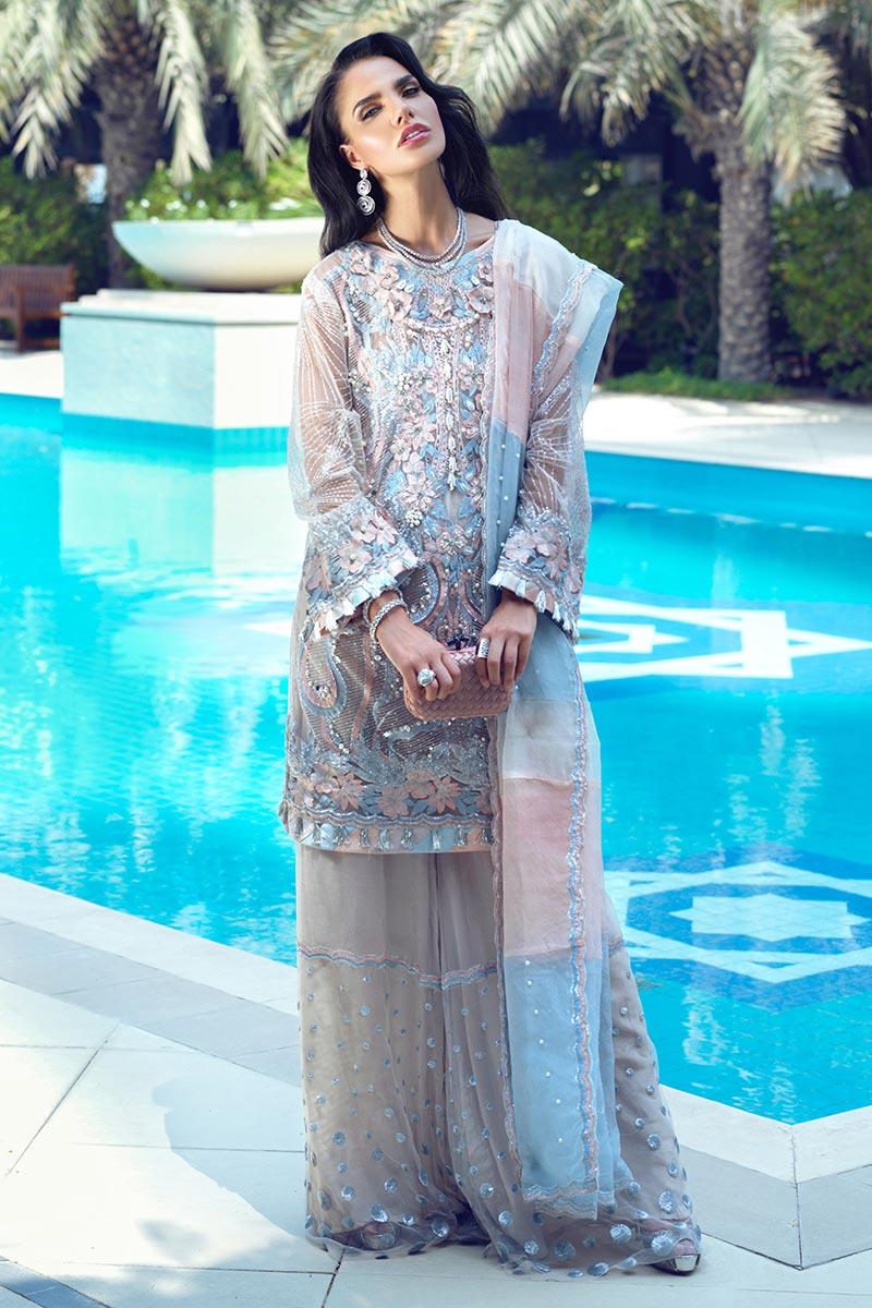 Net dress embellished with pearls perfect for party wear – Nameera by ...