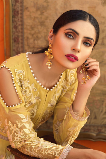 Buy this peplum Pakistani dress online from us in USA – Nameera by Farooq